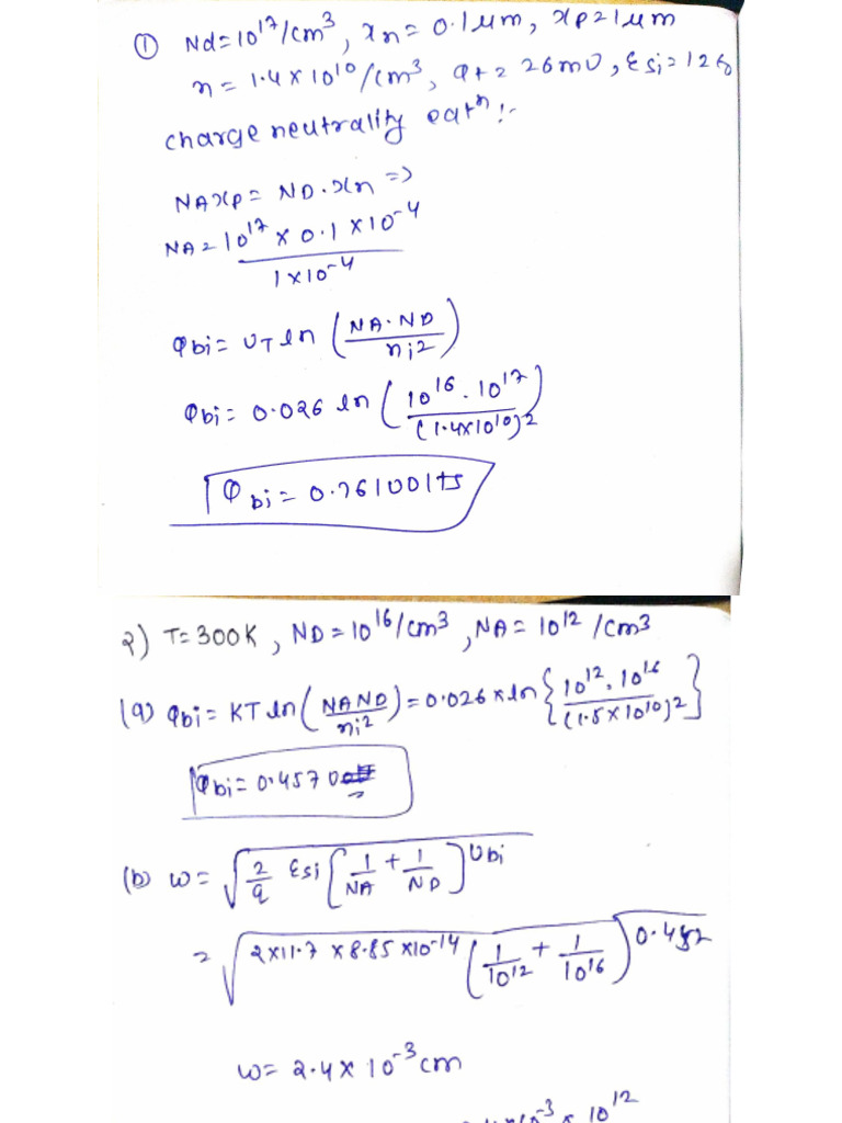Electronic Semiconductor Devices Assignment Tutorial 7 Answer | PDF