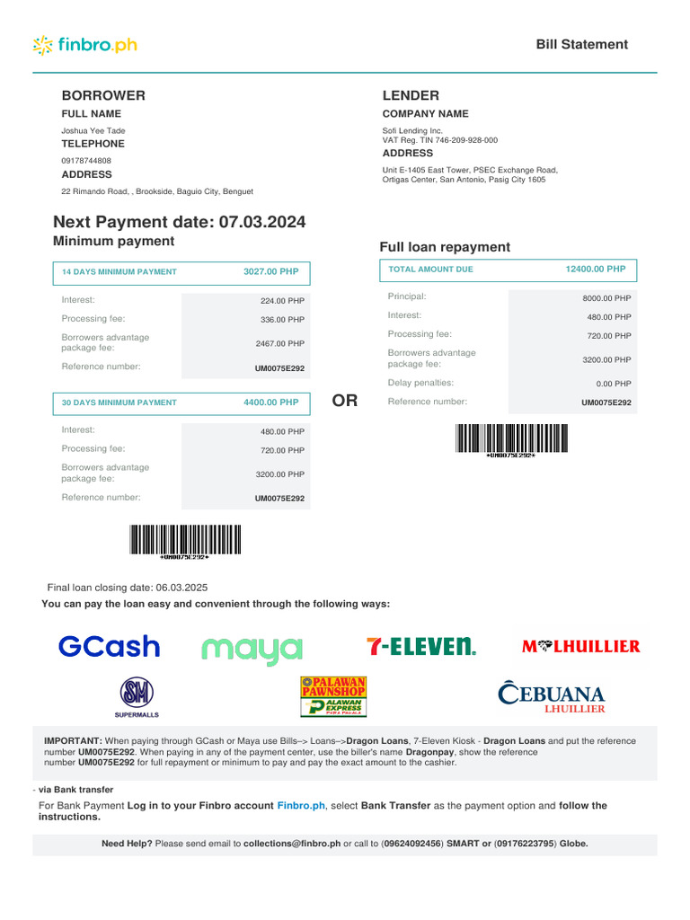 Bill Statement | PDF