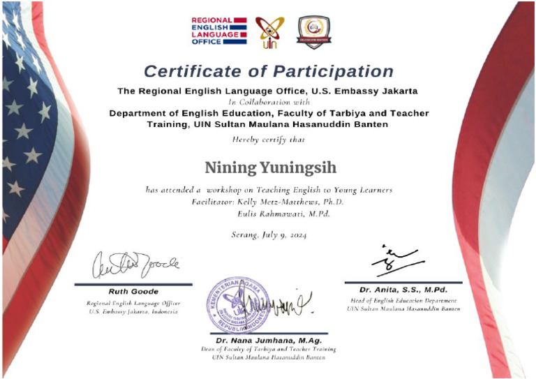 Sertifikat Nining Yuningsih B Ing 2024 | PDF