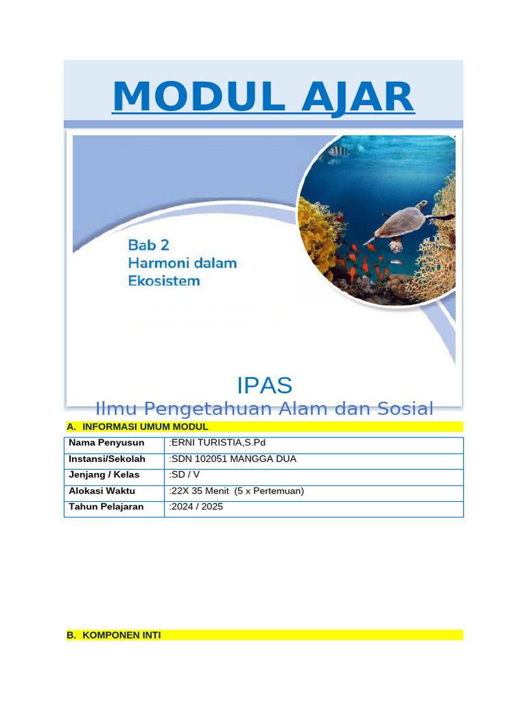 BAB 2 - MA IPAS Kls 5 ERNI | PDF