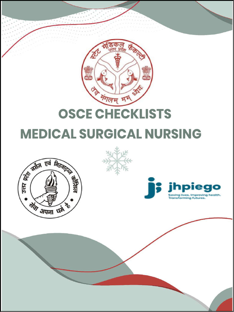 Medical Surgical Nursing Osce | PDF | Intravenous Therapy | Injection (Medicine)