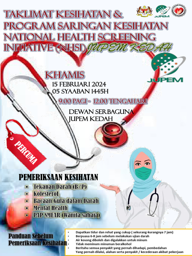Taklimat Kesihatan & Program Pmeriksaan Kesihatan | PDF