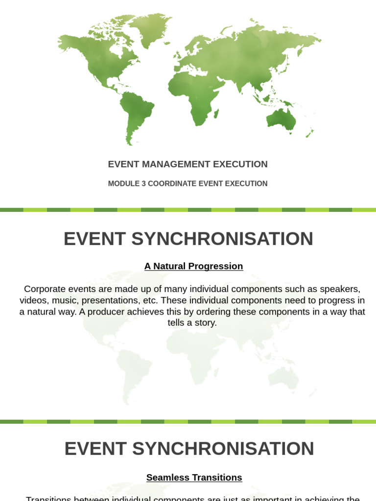 Module 3 Coordinate Event Execution | PDF