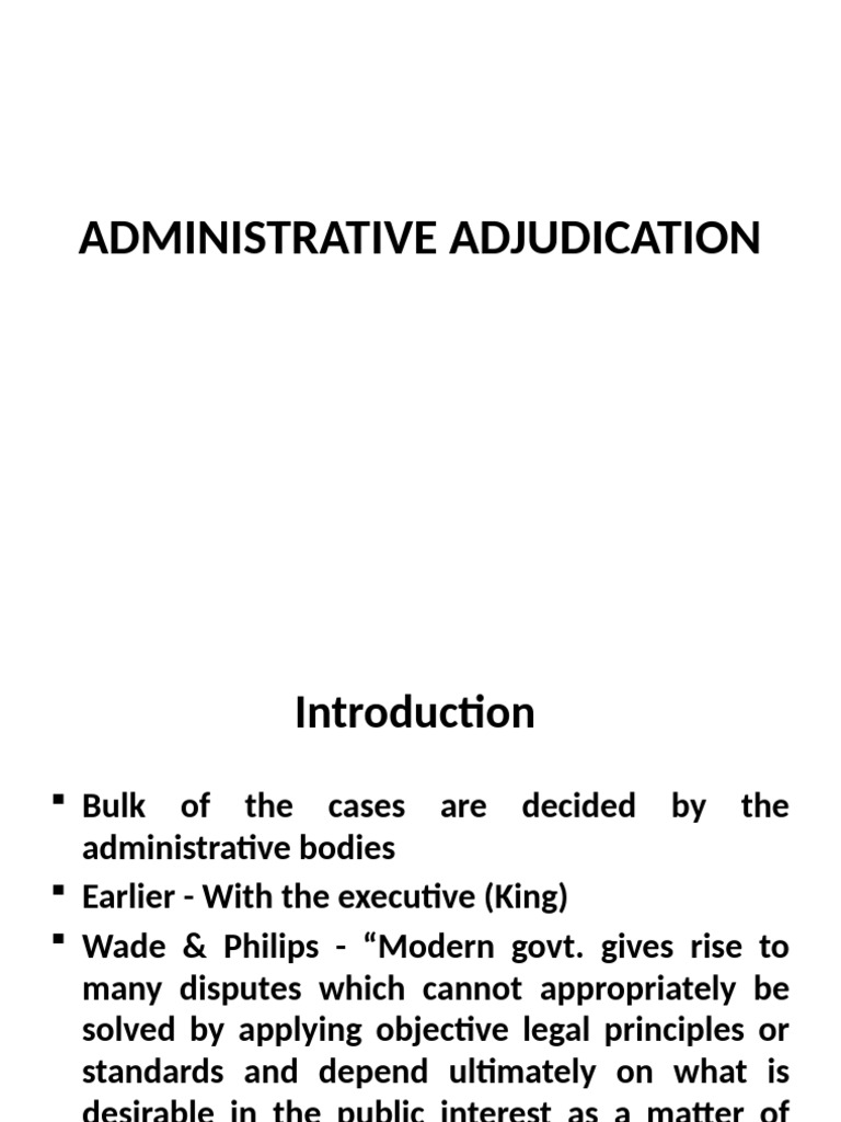 Understanding Administrative Adjudication | PDF | Tribunal | Politics