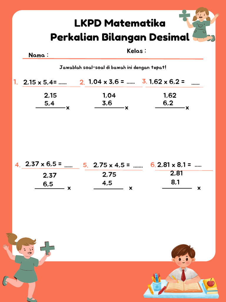 LKPD Matematika Perkalian Desimal | PDF