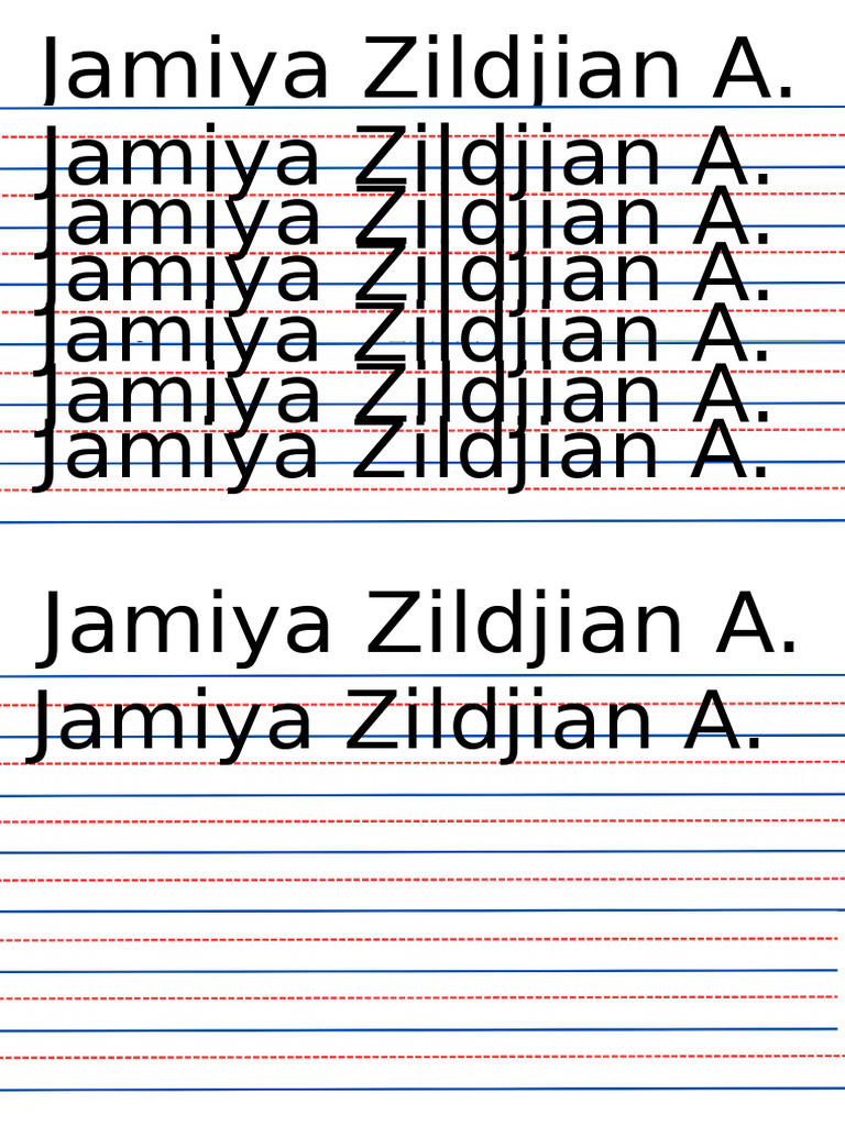 Jamiya Cursive Name Template | PDF