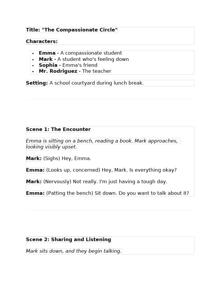 Empathy Role Play | PDF