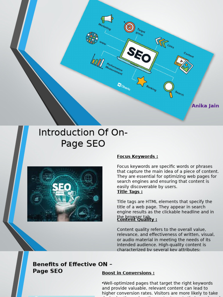 On Page SEO Presentation | PDF | Search Engine Optimization | Search ...