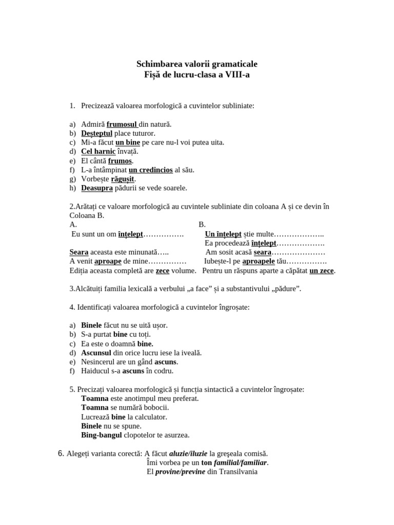 Conversiune A Viii-A | PDF