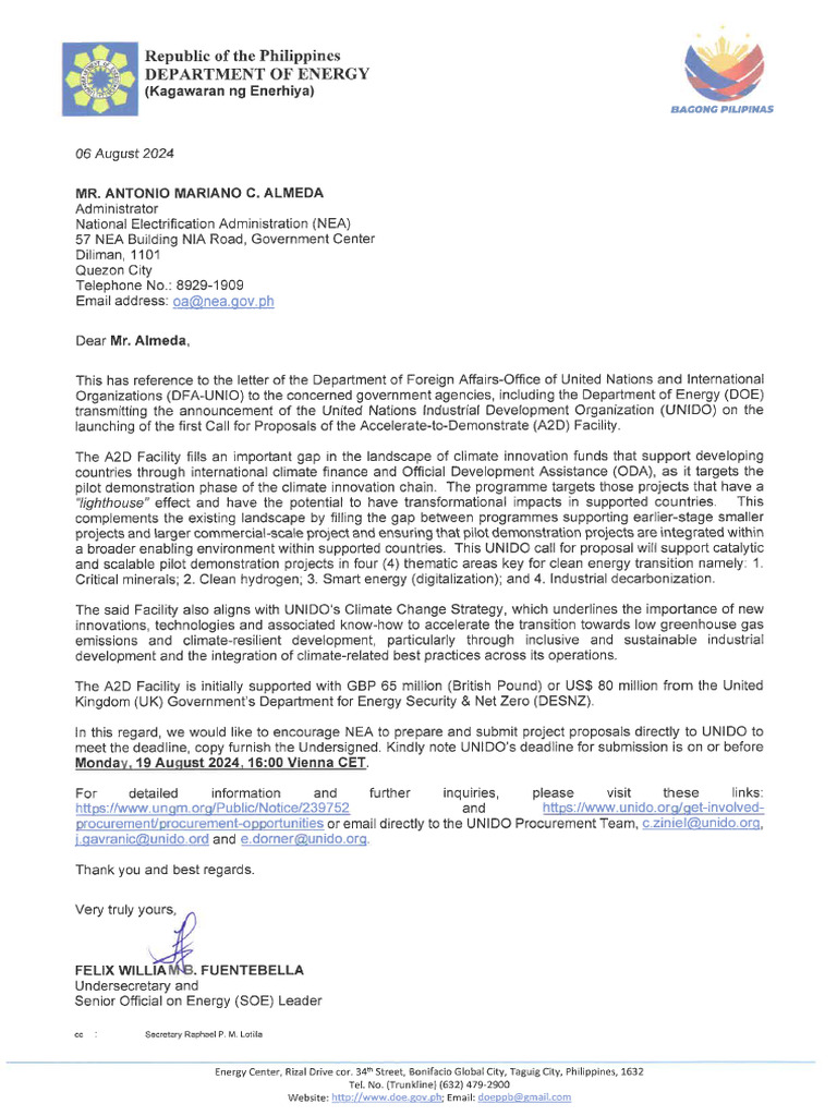 Letter To Mr. Almeda - NEA | PDF