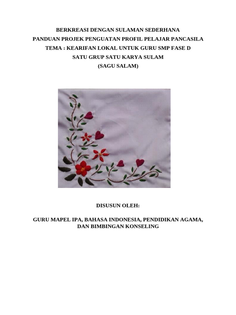 Modul Projek - SAGU SALAM (SATU REGU SATU KARYA SULAM) - Fase D | PDF