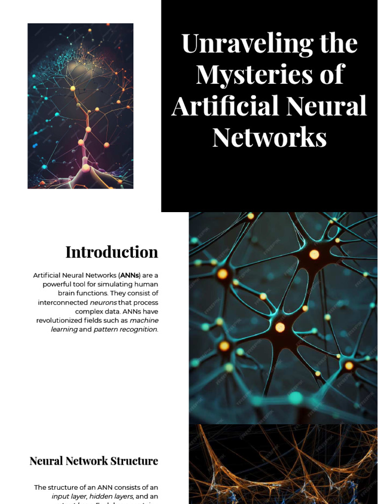 Wepik Unraveling The Mysteries of Artificial Neural Networks 20231204052914TVul | PDF