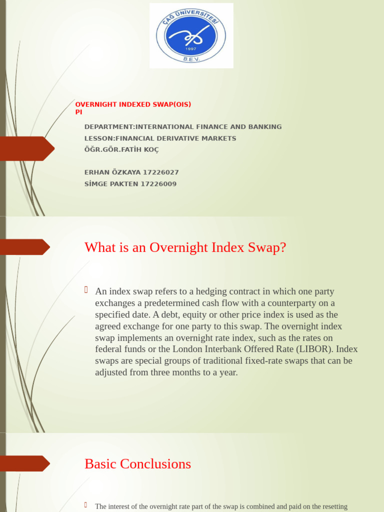 10-Overnight Indexed Swap (Ois) | PDF