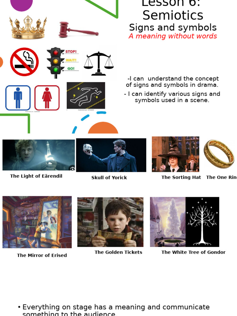 Lesson About Signs and Symbols/ Semiotics | PDF