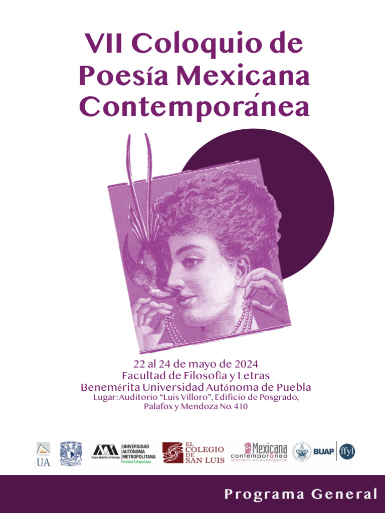 PROGRAMA VII Coloquio de Poesía Mexicana | PDF