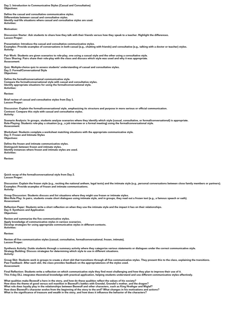 Lesson 5 English 9 | PDF