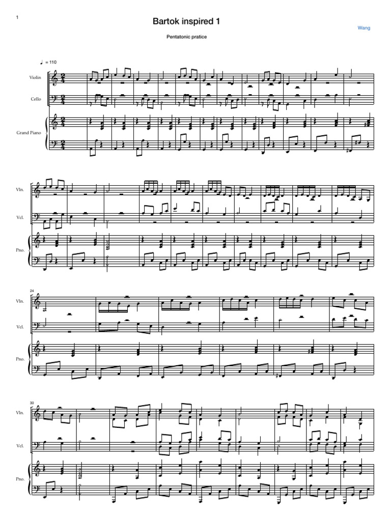 Bartok Inspired 1 | PDF