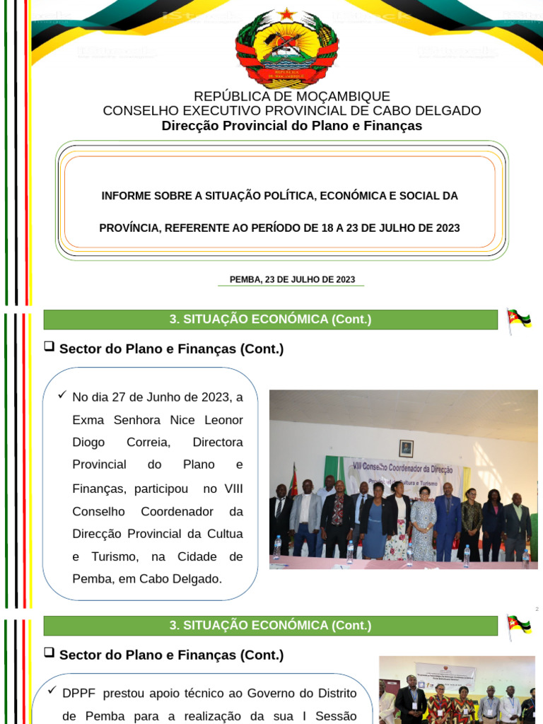 Situaçao Politica, Economica e Social - DPPF 15 Junho A 18 Julho 2023 | PDF