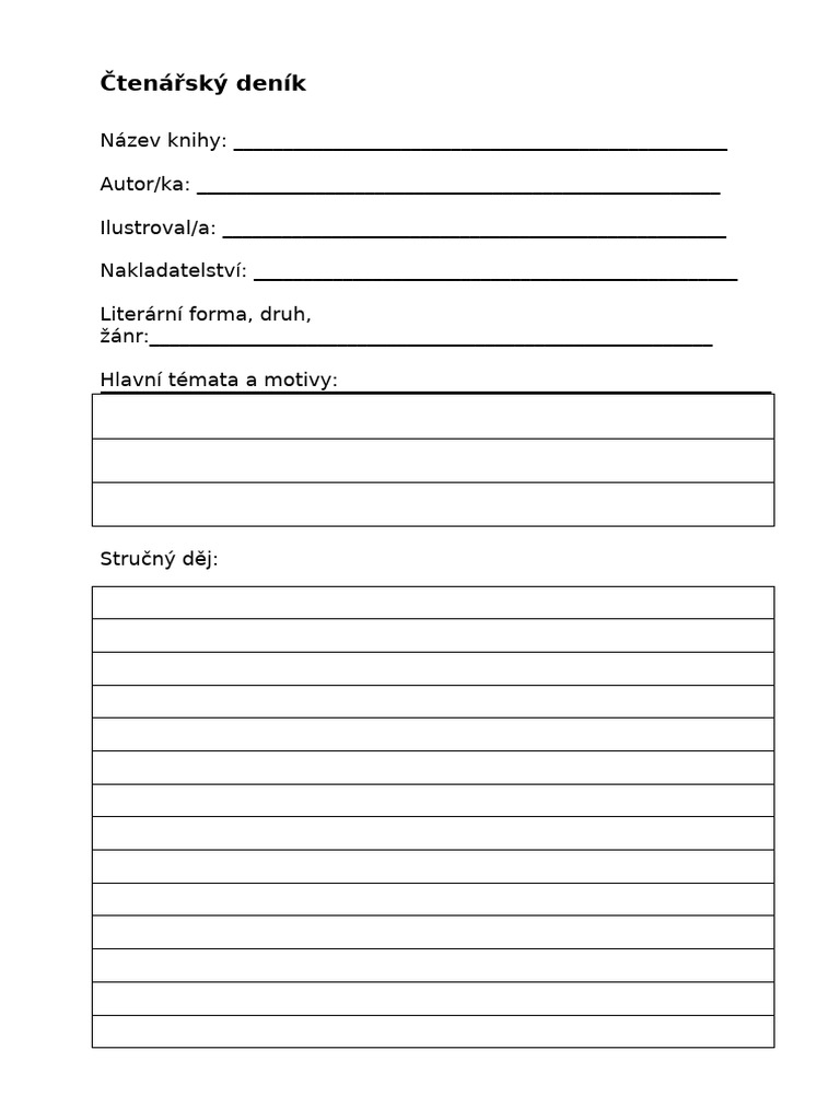 Ctenarsky Denik | PDF