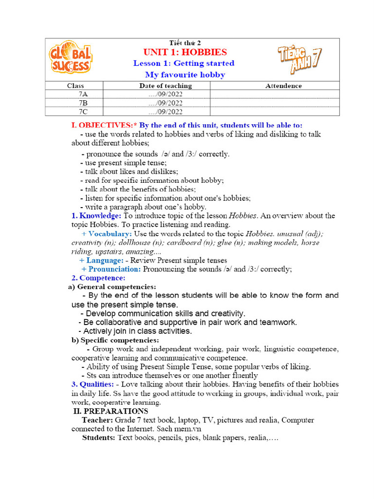 Unit 1 Lesson 1 Getting Started | PDF