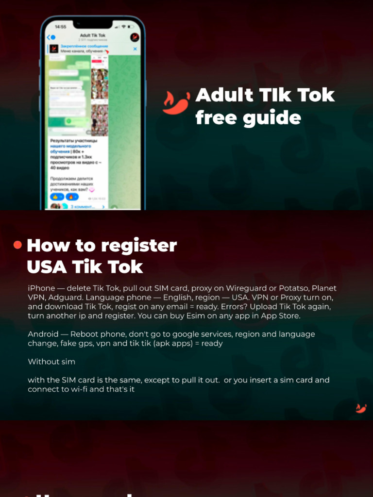 Tik Tok Free USA Guide @tiktokadultmodel | PDF