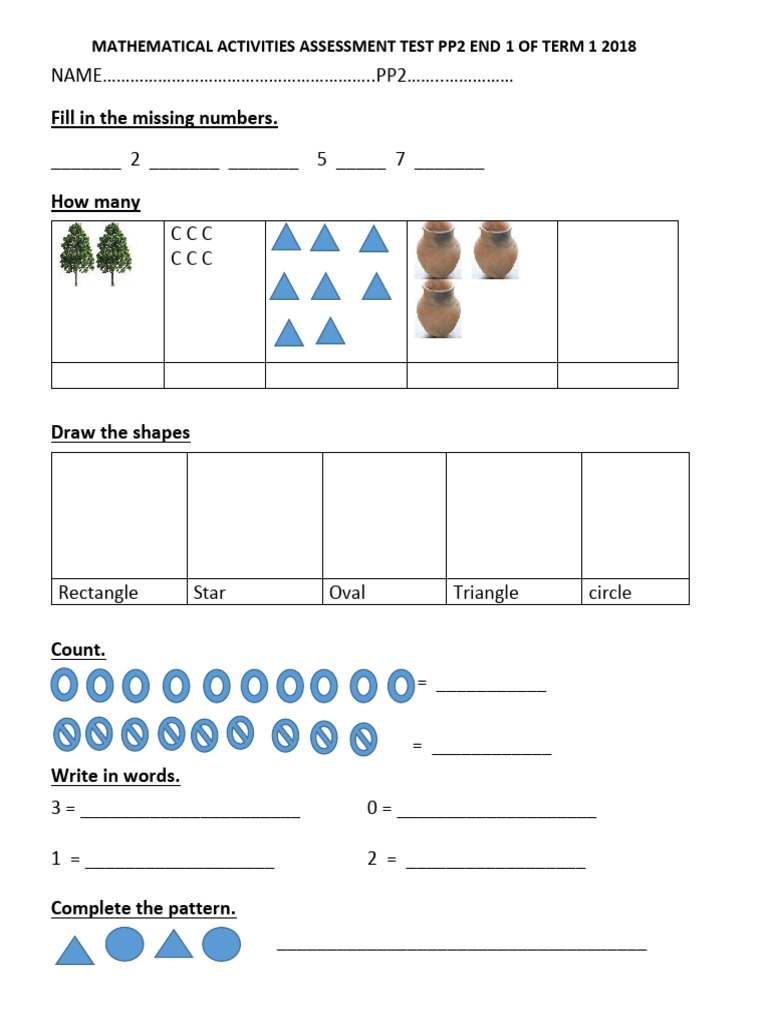 Pp2 Assessment End Term 1 2018 | PDF
