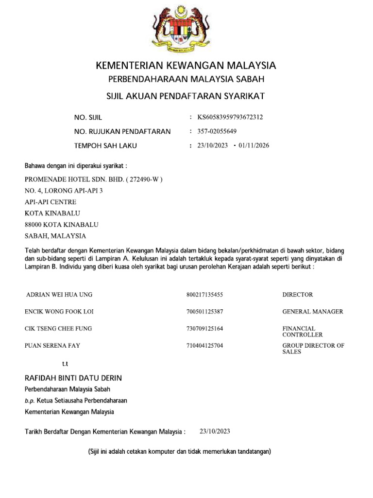 Sijil Mof Baru | PDF