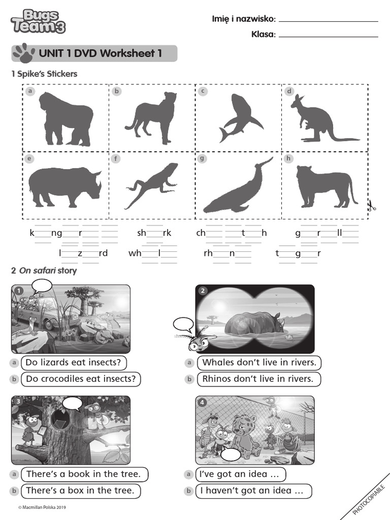 Bugs Team 3 Unit 1 DVD Worksheets | PDF Bugs Team 3 Unit 1 DVD Worksheets | PDF
