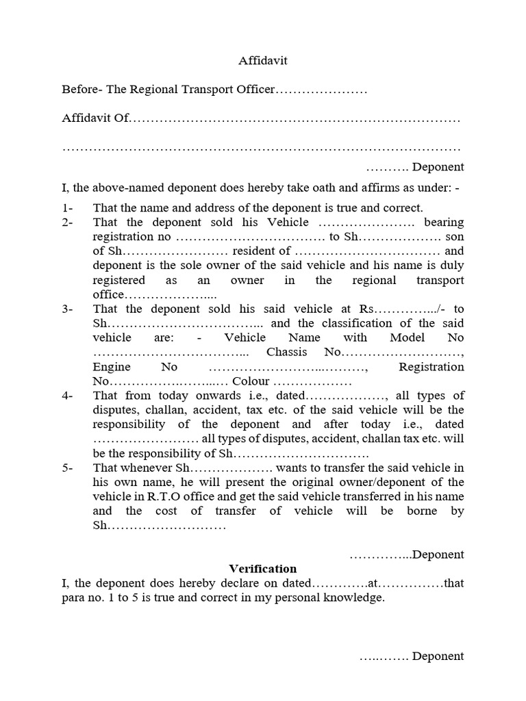RTO Vehicle Transfer | PDF | Law
