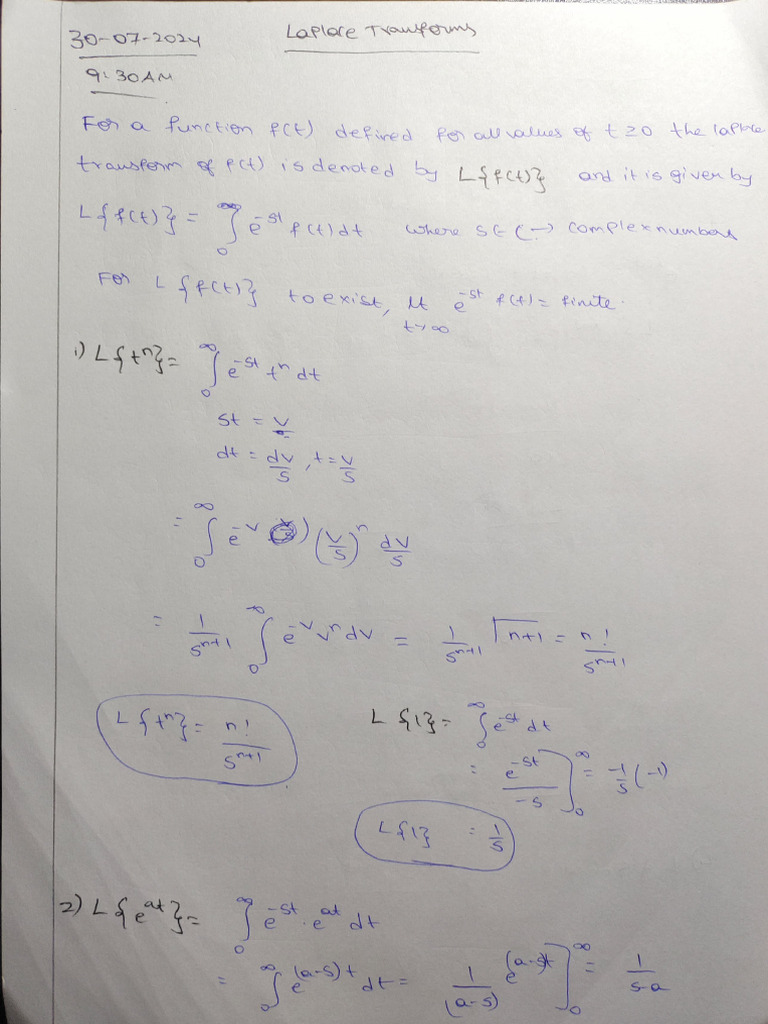 Laplace Transforms and Fourier Series For GATE | PDF