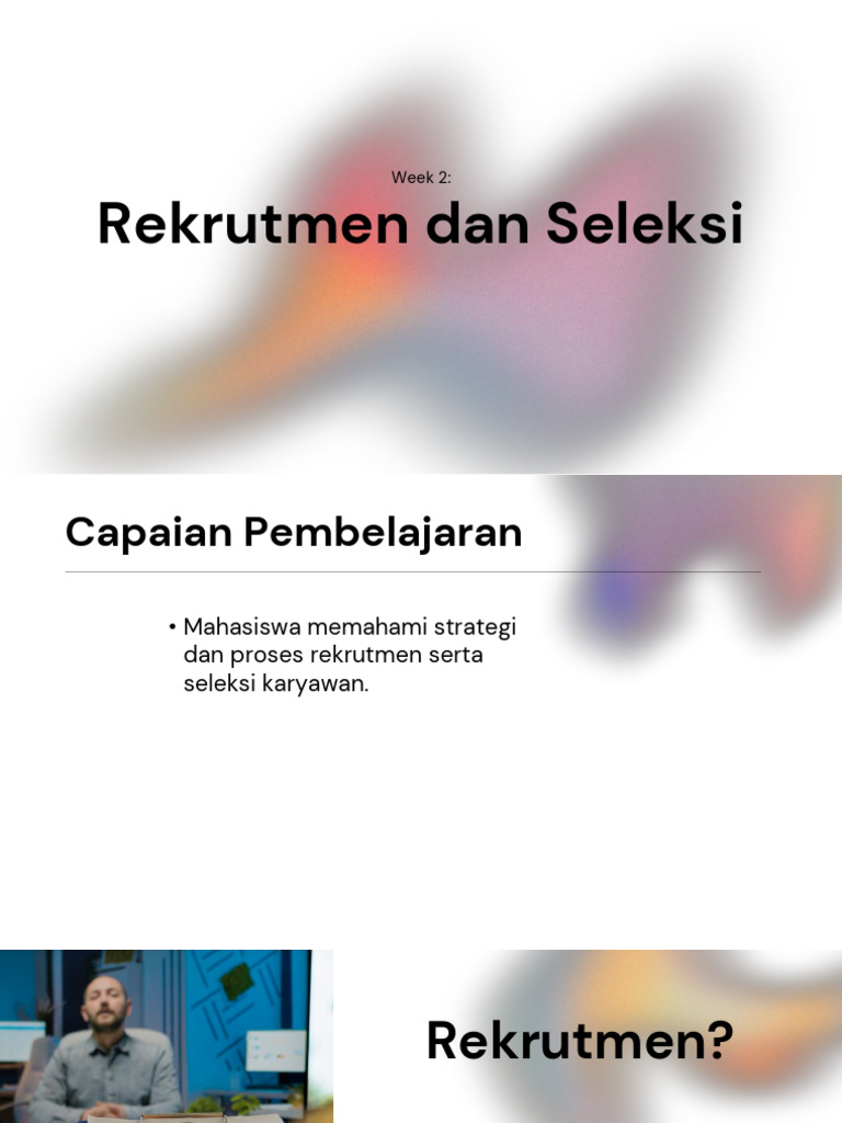 Week 2 - Rekrutmen Dan Seleksi | PDF
