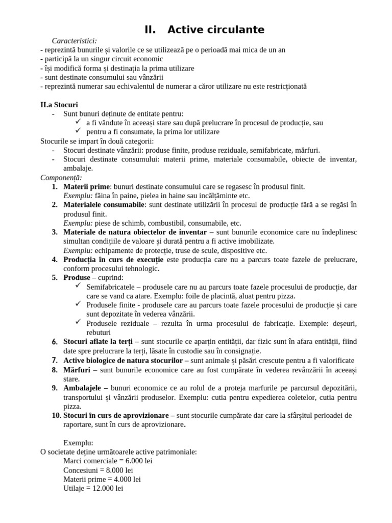 Active Circulante Stocuri | PDF