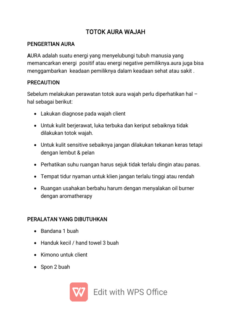Totok Aura Wajah | PDF