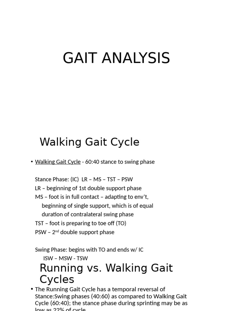 Gait Analysis | PDF