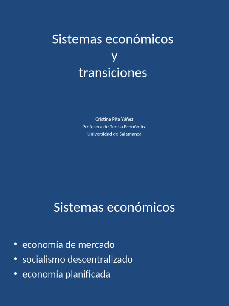 Sistemas Economicos y Transiciones | PDF
