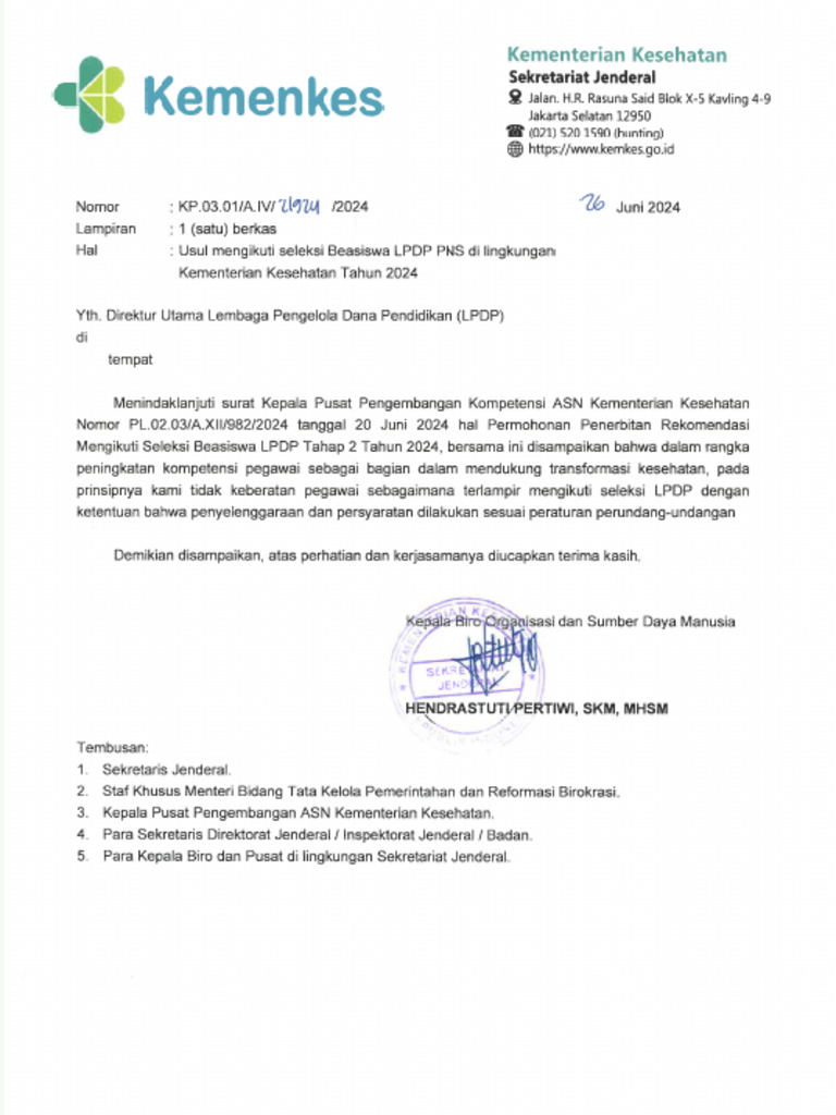 Rekomendasi LPDP II 2024 | PDF