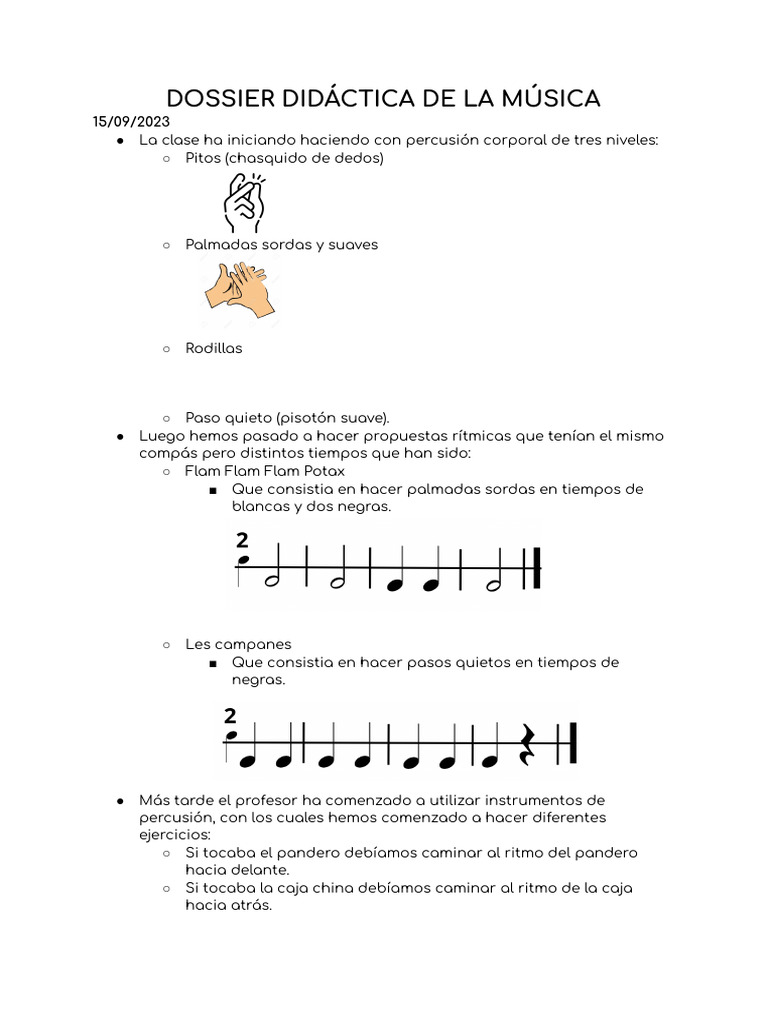 Dossier Didáctica de La Música | PDF