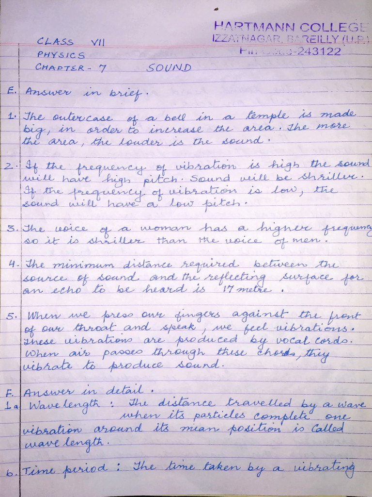 Sound (Class 7) | PDF