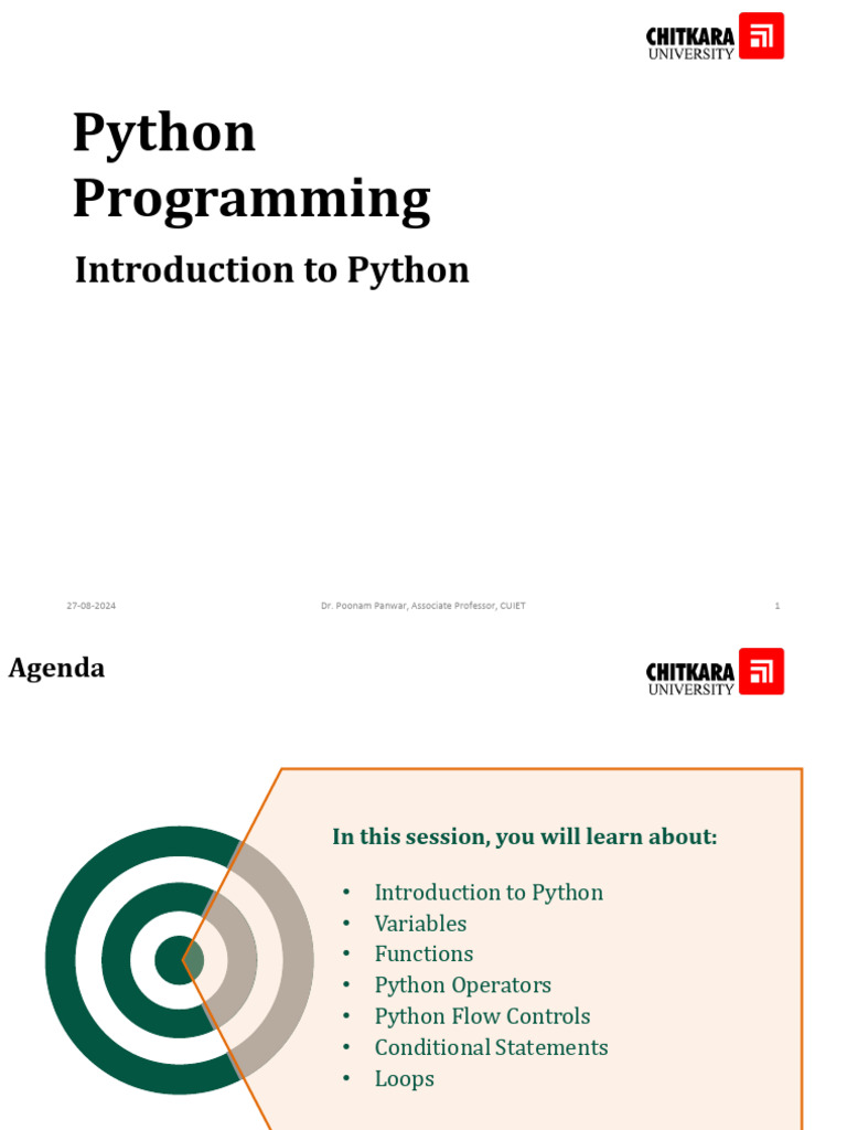 PGA2.0-Python Programming-Intro To Python | PDF