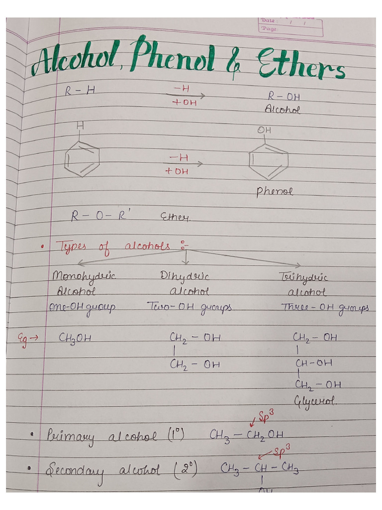 Alcohol, Phenol and Ethers ? | PDF
