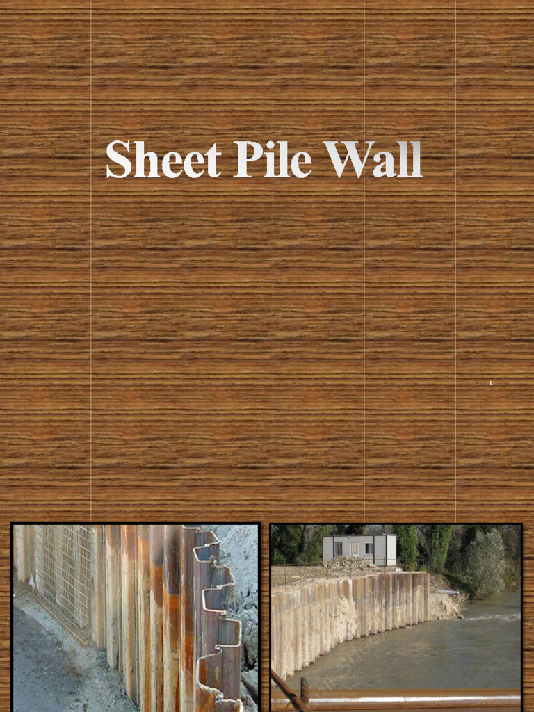 Lecture 10 Sheet Pile Wall (Introduction) | PDF