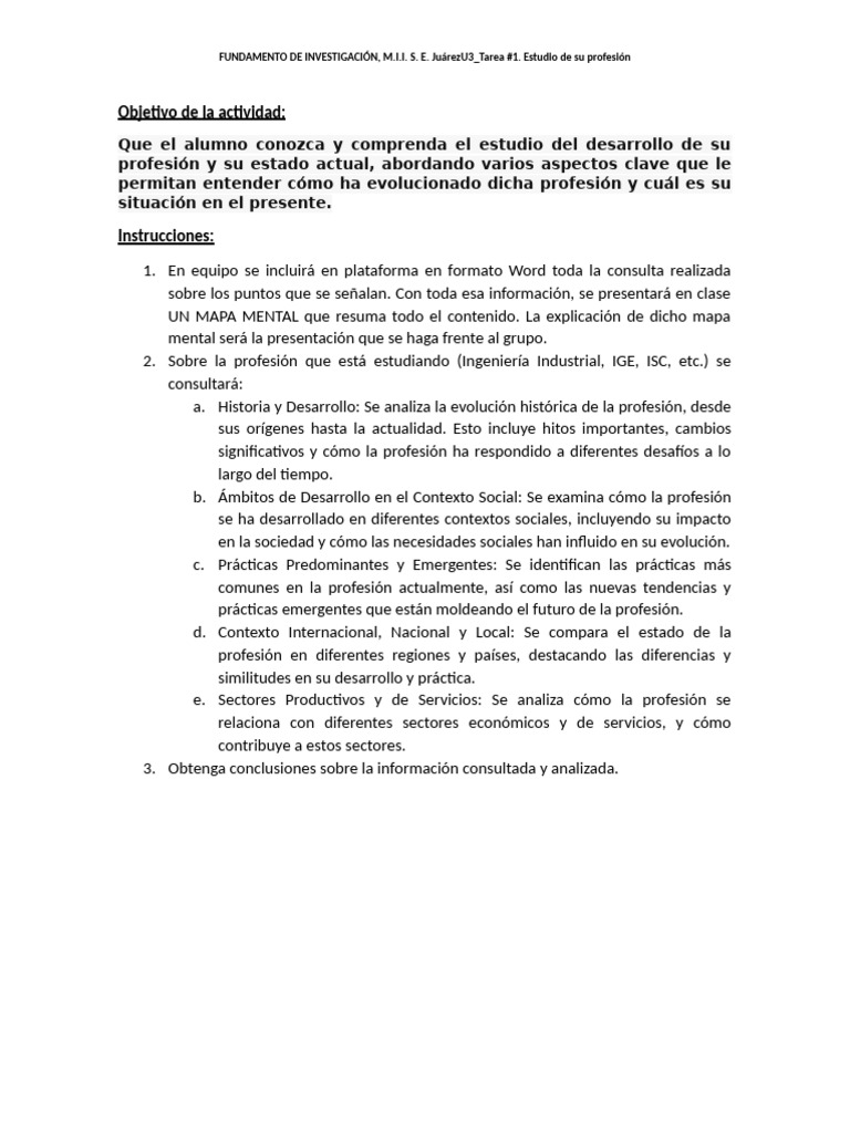 FI - U3 - Tarea 001 - Por Equipo | PDF
