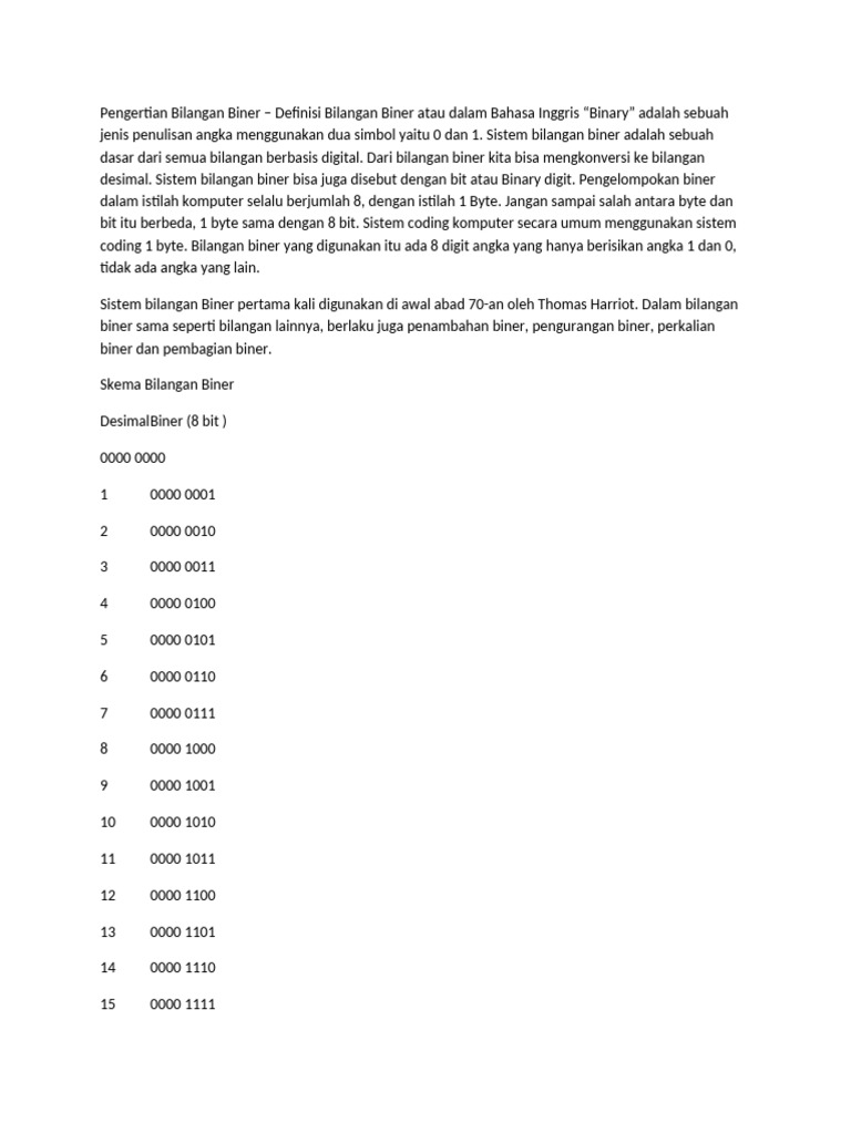 Bilangan Biner (Fisika) | PDF