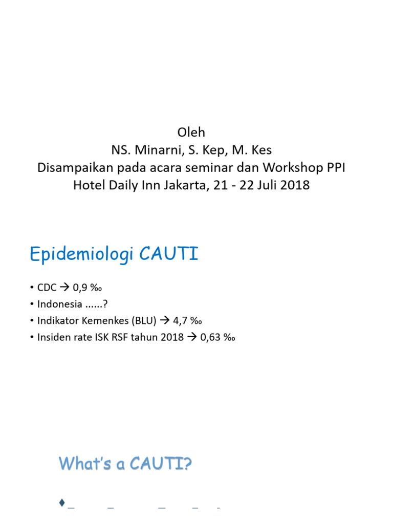Strategies To Prevent Uti Minarni | PDF
