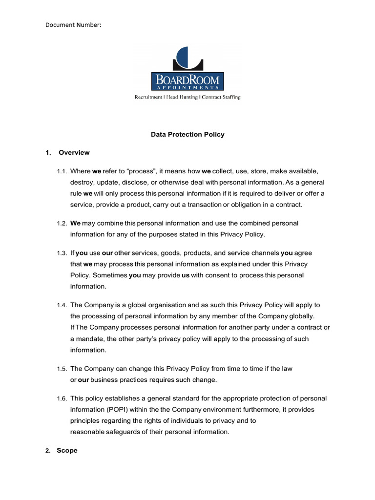 Ba Data Protection Policy Website Pdf