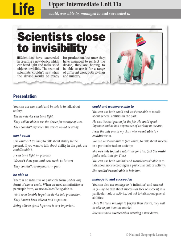 Upper-Intermediate GW 11a | PDF