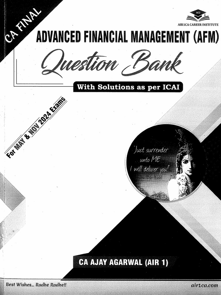 AFM Question Bank Atul Agarwal | PDF