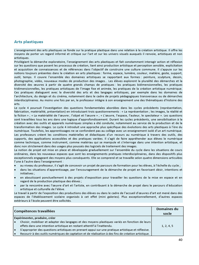 Pages de Programme - Cycle - 4 - Pour - B.O. - 1424760 | PDF