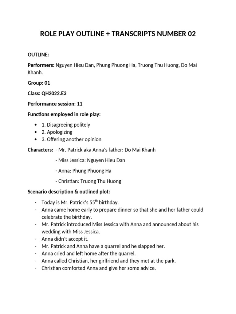 Outline SS11 - Transcripts | PDF | Home & Garden | Mystery, Thriller ...