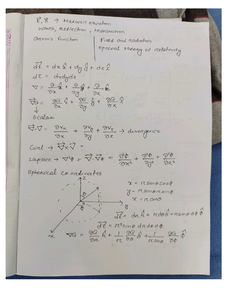 Classical Electrodynamics Class Notes 2 | PDF